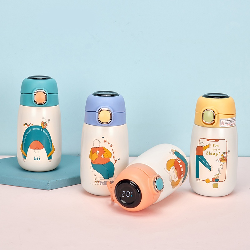 High-quality, youthful, dynamic cartoon-shaped thermos (no temperature ...