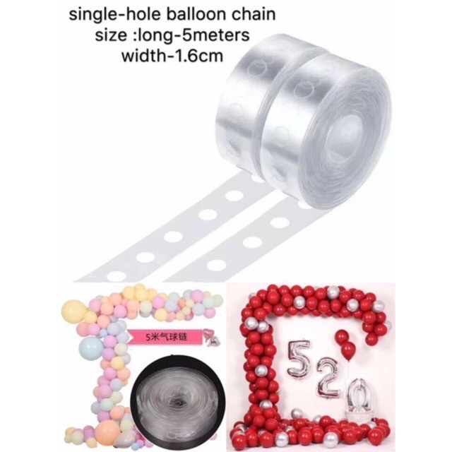 5 meters balloon chain single hole for balloon decoration party ...