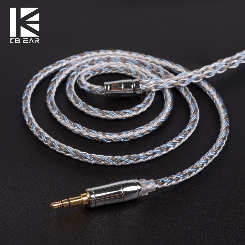 KBEAR 16 Core Silver plated Cable 2.5/3.5/4.4mm Upgrade Cable With MMCX/2Pin/QDC/TFZ Connector ...