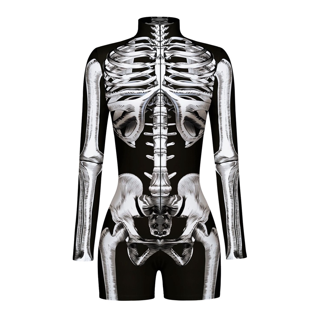 Robot Punk Skeleton Cyberpunk Steampunk Sexy Slim Jumpsuit Catsuit ...