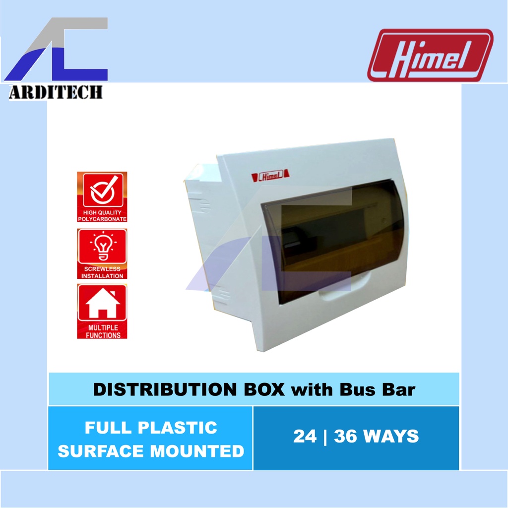HIMEL | 24 Ways | 36 Ways | Plastic Enclosure Box Surface Mounted with ...