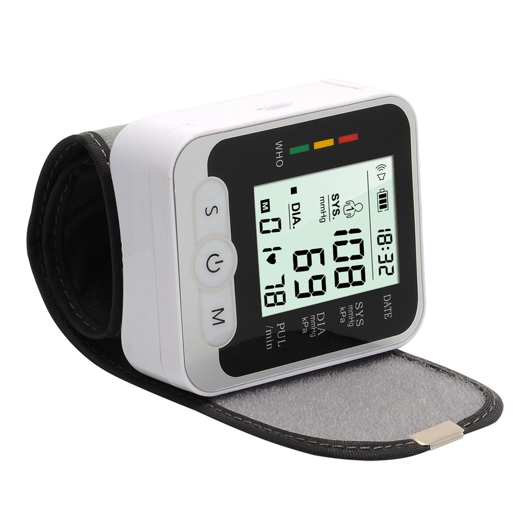 Wrist Automatic Tonometer Pulse Rate Meter Systolic / Diastolic Digital ...