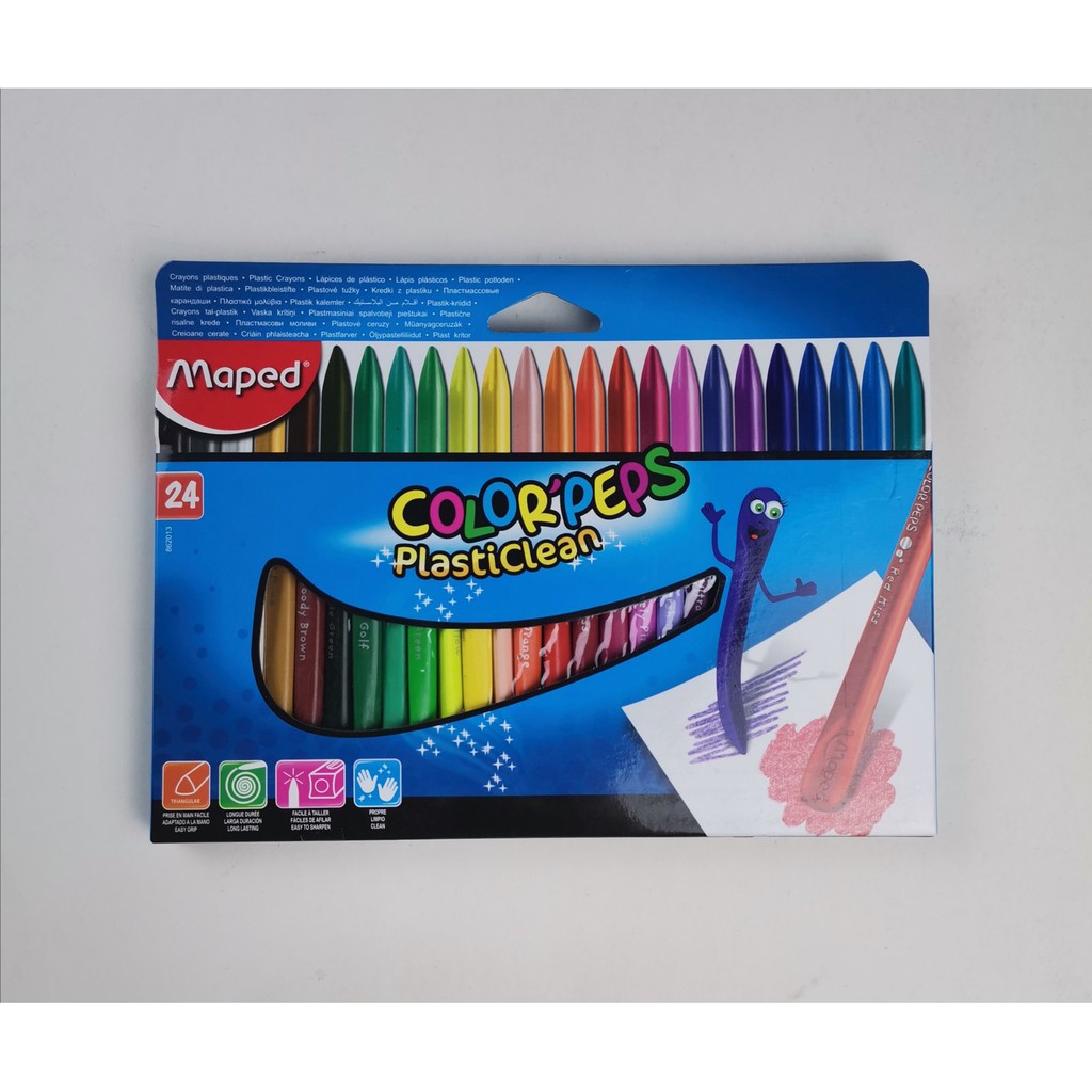 Maped PlastiClean Crayon triangular grip (clean hands, long lasting ...