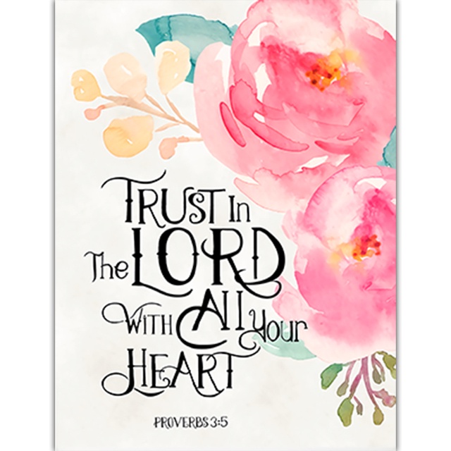 Trust in the lord with all your heart God Christian Bible Verse ...