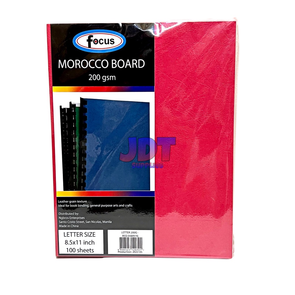 Focus 200gsm Morocco Board/Paper Binding Cover [Short/A4/Long Size ...