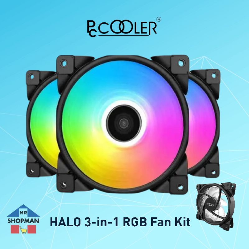 Pccooler Halo 3In1 Argb Fan Kit Add On Rgb Pcooler Pc Cooler Fans ...