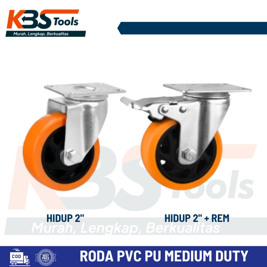 Roha PU PVC Trolley Wheel Medium Duty 3 "Life - Orange PVC Wheel ...