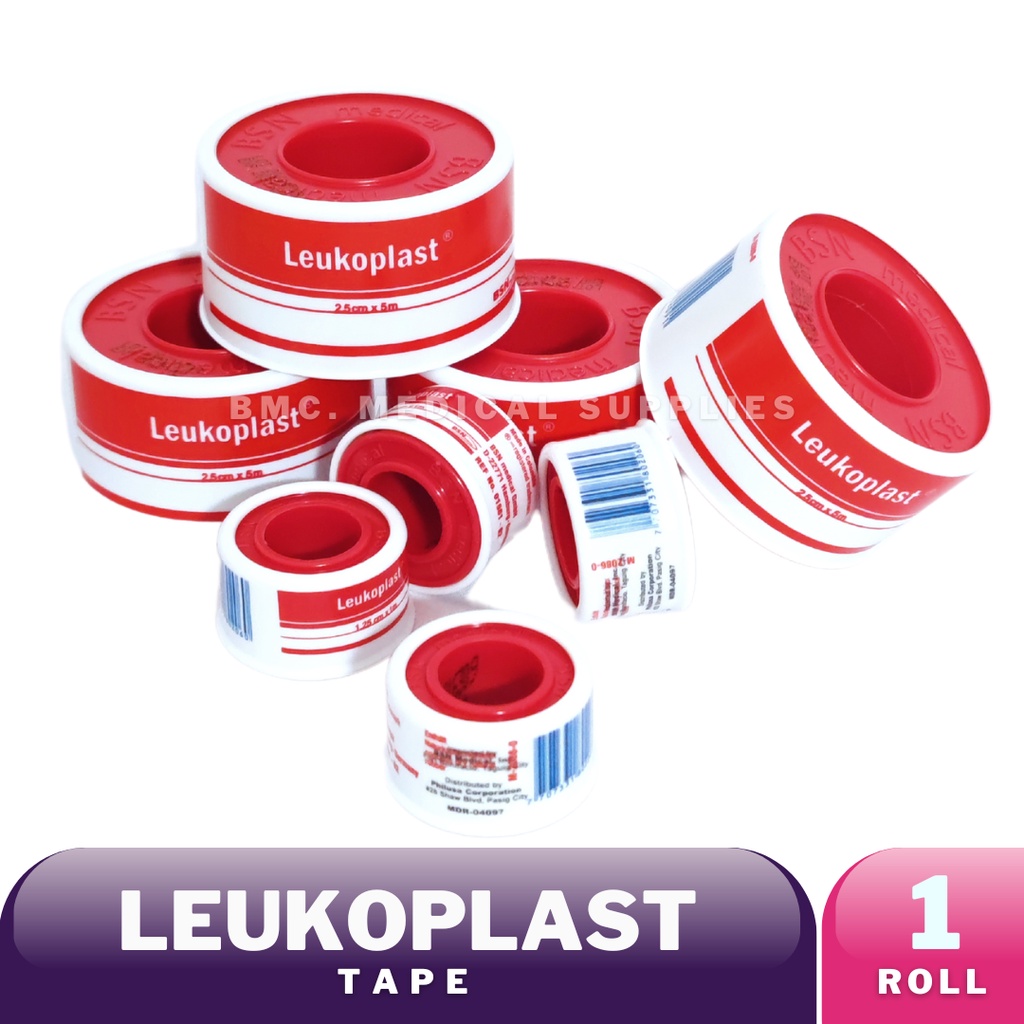 Leukoplast Tape (1.25cm , 2.5cm x 1m) (1.25cm , 2.5cm x 5m) | Shopee ...