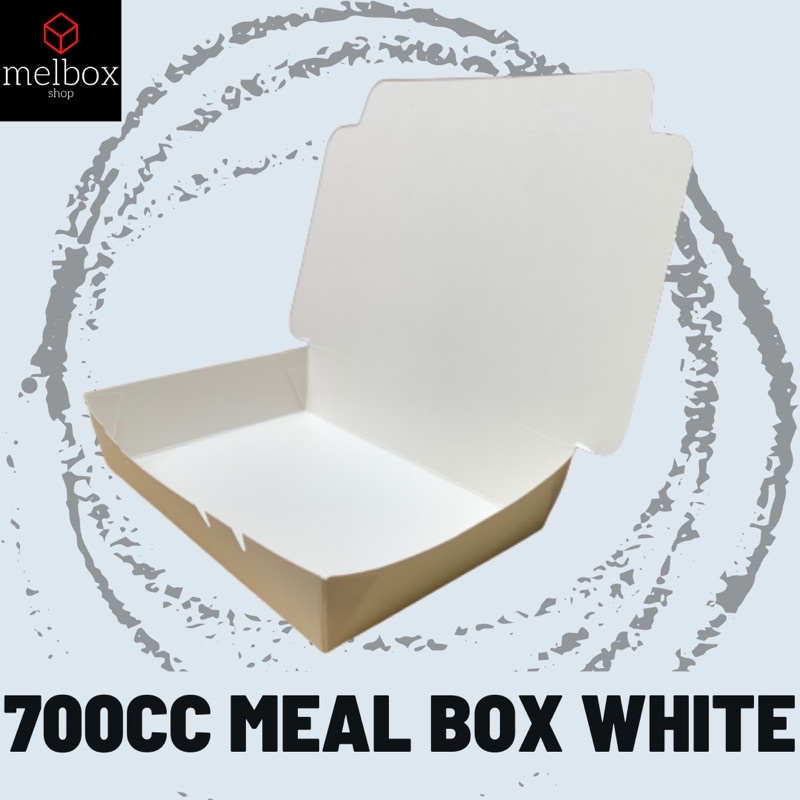 [50 pcs] 700cc Meal Box White Take Out Meal Box | Shopee Philippines
