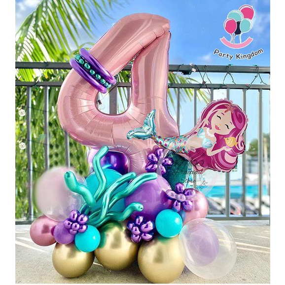 Mermaid Number 37pcs Set Balloons Theme for Sea Animals Ocean Theme ...