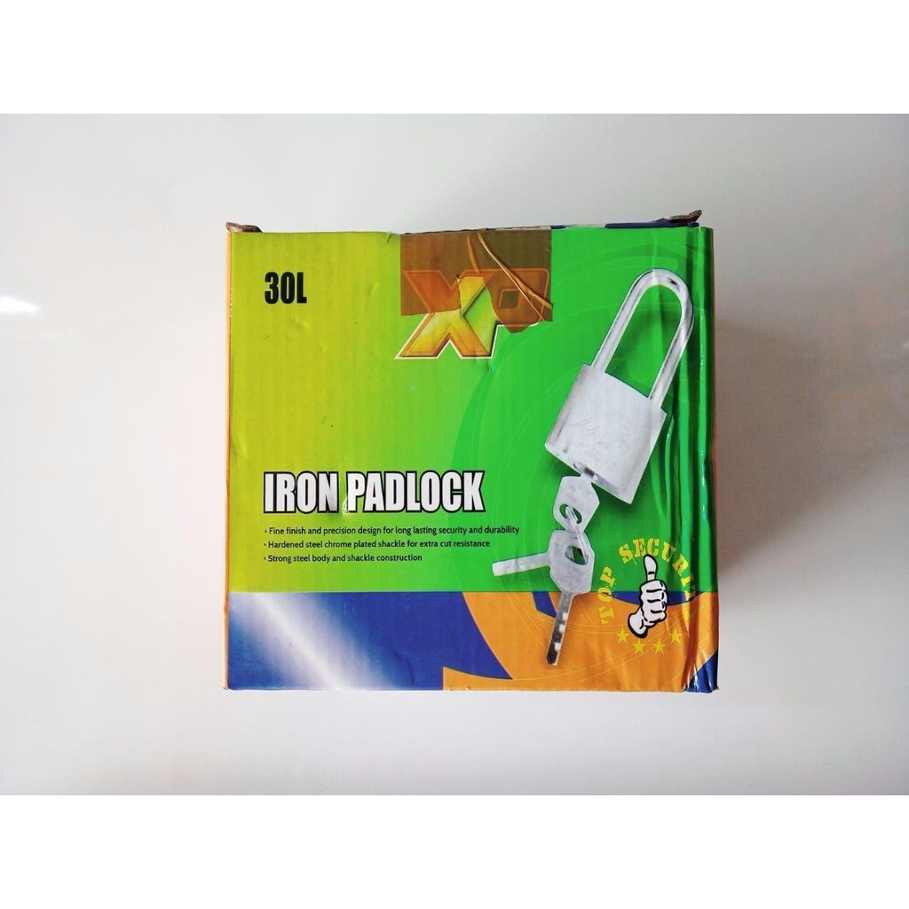 XP 30Mm "30L IRON PADLOCK" PADLOCK, 12 Pcs Long Neck | Shopee Philippines