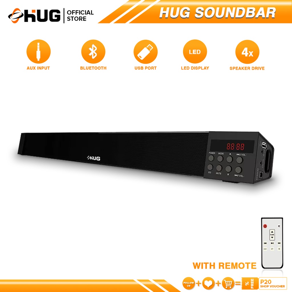 HUG Sound Bar with Bluetooth 666 | Shopee Philippines