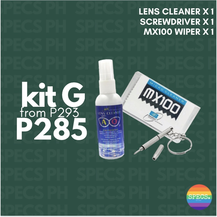 Eyeglass Cleaning Kit (AO lens cleaner solution + wiper/ MX ...