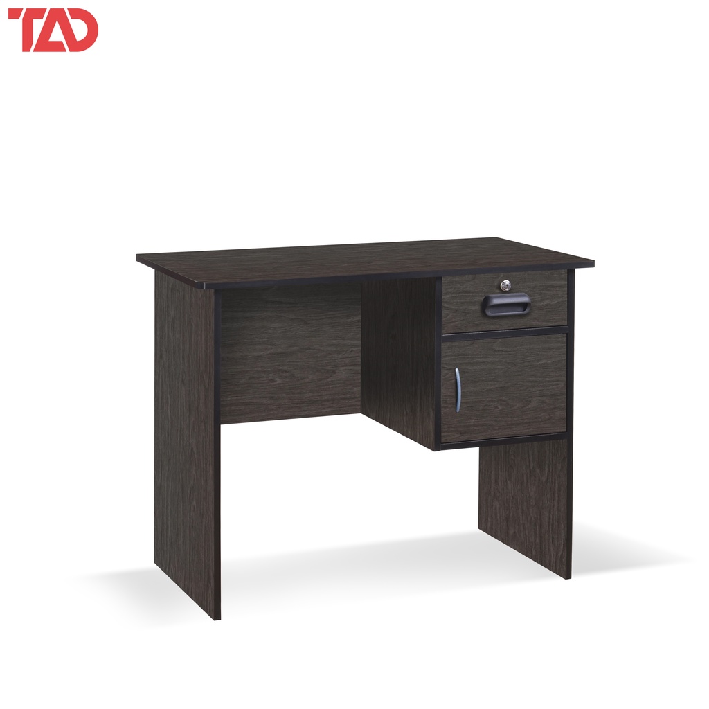 Office Table TAD2028 Desk with 1 drawer and 1 Cabinet (Charcoal Oak ...