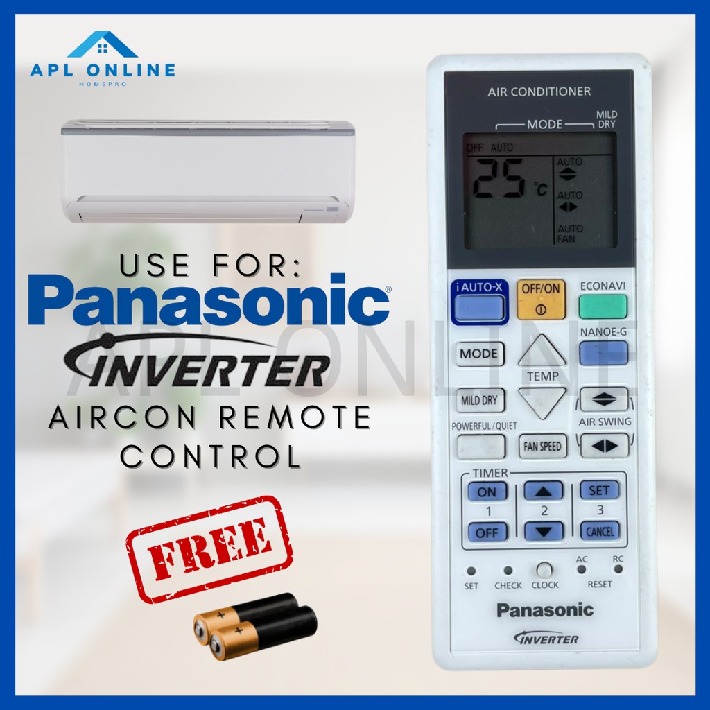 Panasonic Inverter Air Conditioner Remote Control Panasonic Replacement ...