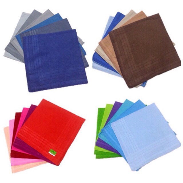 Nakusu 12Pieces Handkerchief Cotton Panyo Plain Assorted Color For Men ...
