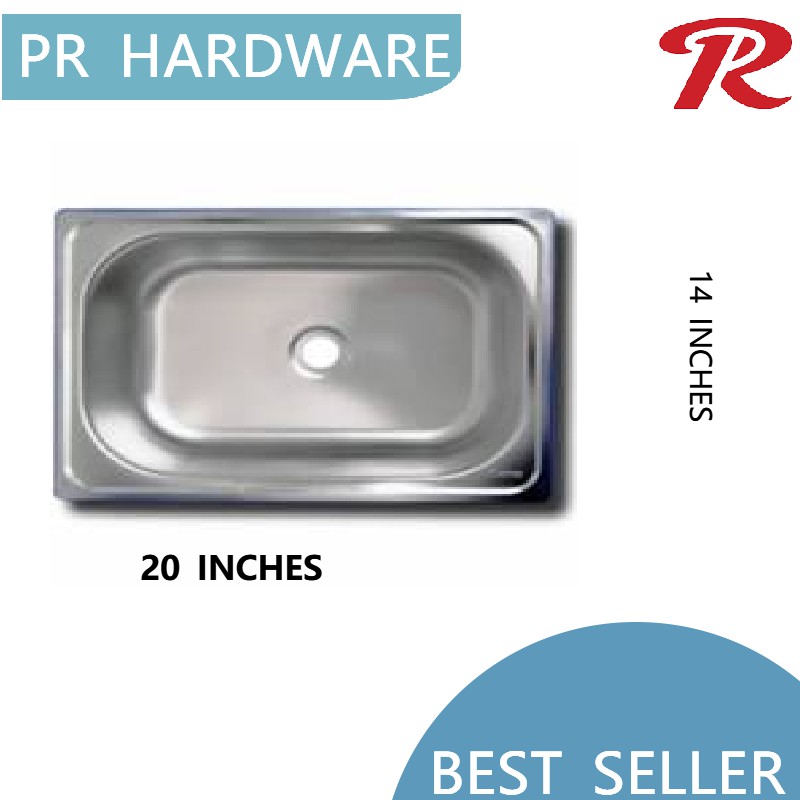 LABABO KITCHEN SINK STAINLESS 14X20 AND 16X24 AND STAINNER | Shopee ...
