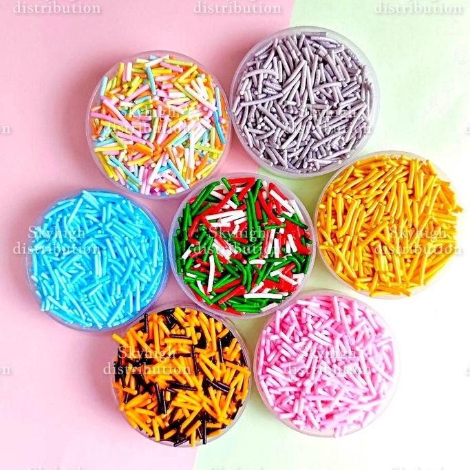 Metallic Colorful Vermicelli Edible Dragee Sprinkle Jimmies Sprinkles ...