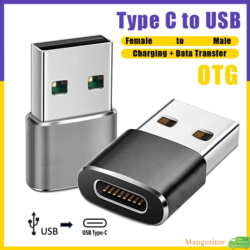 【Fast Ship】Type C to USB Male OTG Adapter Mini Portable USB to Type C ...