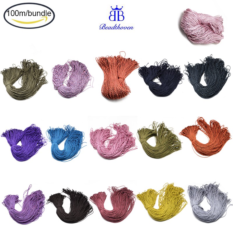 Ready Stock 100m Parachute Rope Paracord Polyester Ropes 2mm Spandex ...