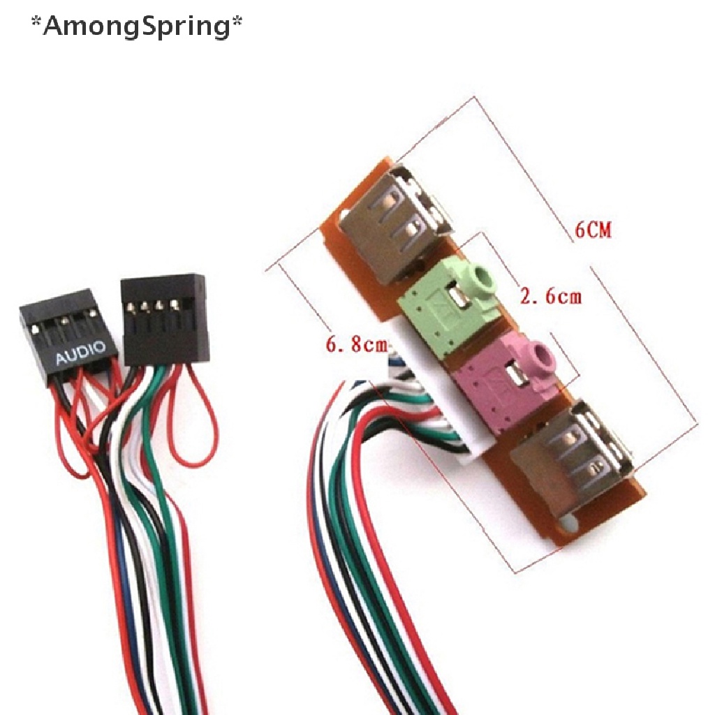 AmongSpring 2 USB PC Computer Case 6.8CM Front Panel USB Audio Port Mic ... AmongSpring 2 USB PC Computer Case 6.8CM Front Panel USB Audio Port Mic ...