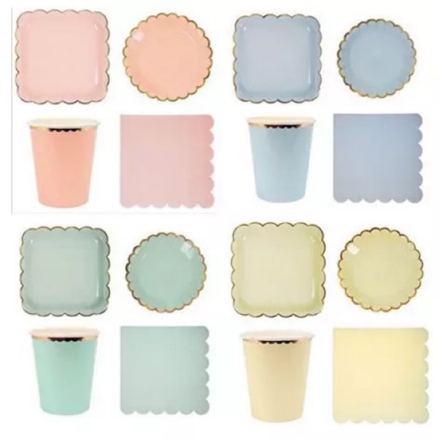 Pastel tableware (plates & cups) see product details | Shopee Philippines