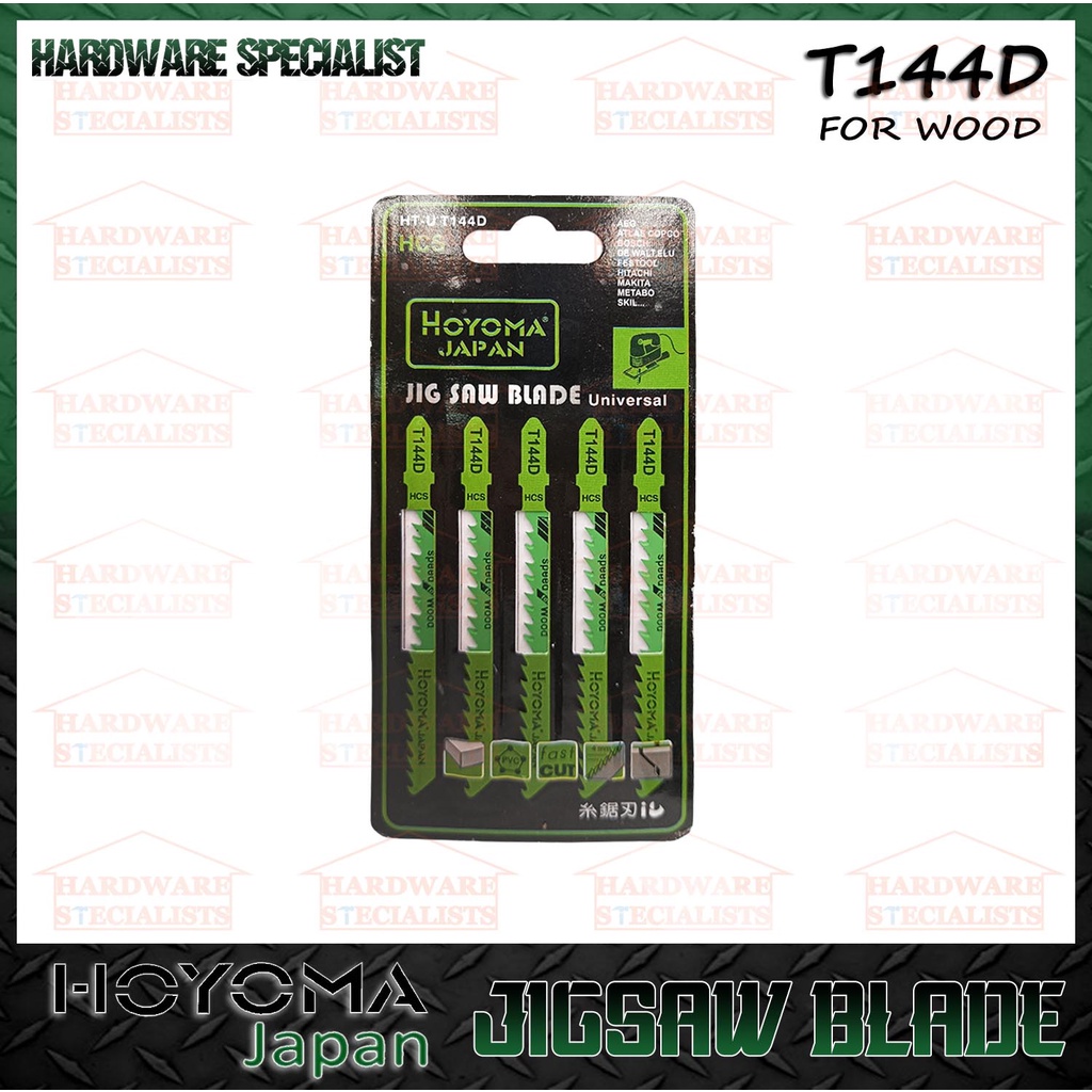 Jigsaw Blade 5 pcs T Shank Type for Wood Hoyoma T144D HCS | Shopee ...