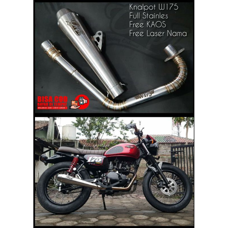 Kawasaki W175 Orphee7 RACING exhaust FREE T-SHIRT | Shopee Philippines