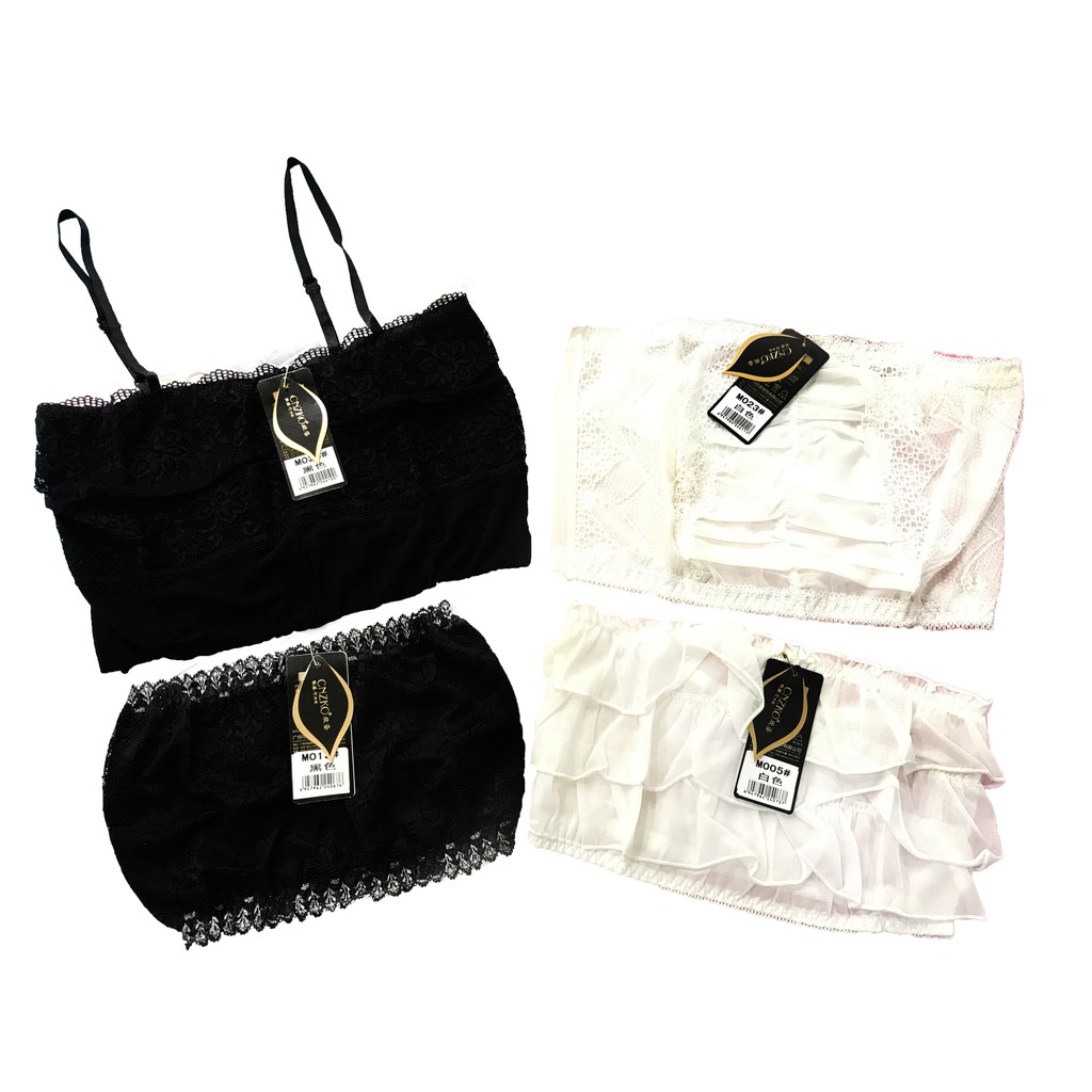 Sunny Lace Tube Bra No paddings #L01 | Shopee Philippines