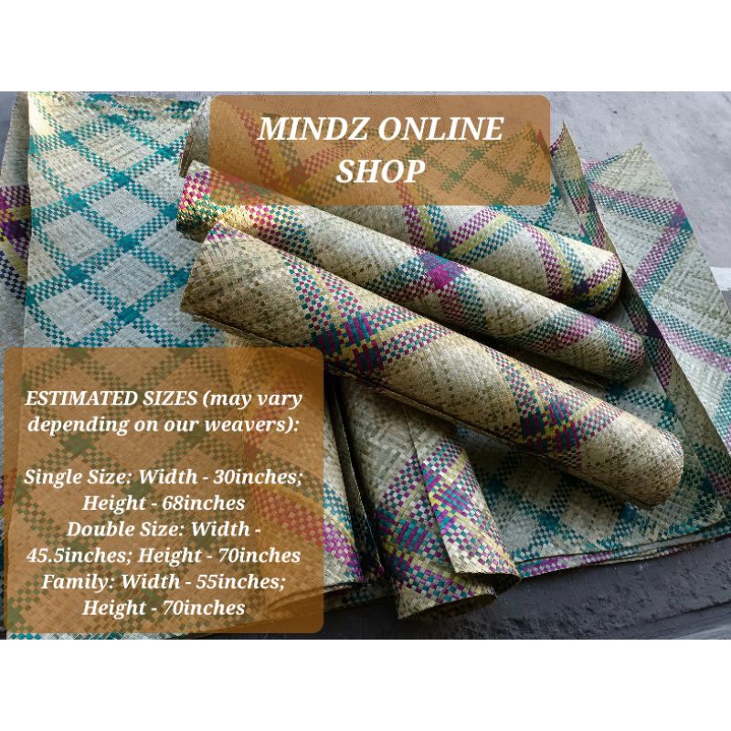 Family size High Quality Native Banig or Handwoven Mat (Bicol) | Shopee ...