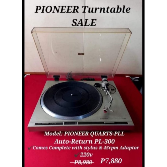 PIONEER PL-300 Turntable for SALE | Shopee Philippines