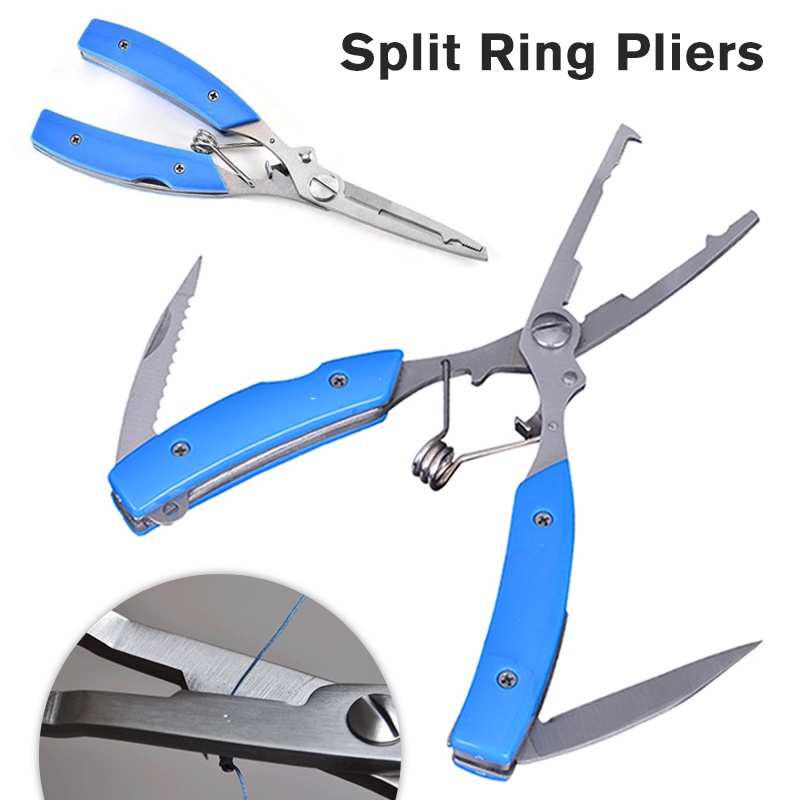 Split Ring Pliers Stainless Steel Fishing Pliers Fishing Hook Remover ...