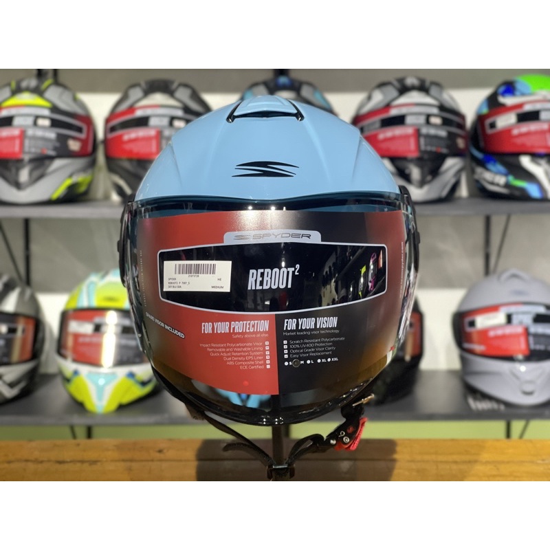 SPYDER REBOOT 2 Half-face Helmet with Free Clear Visor (PASTEL ...