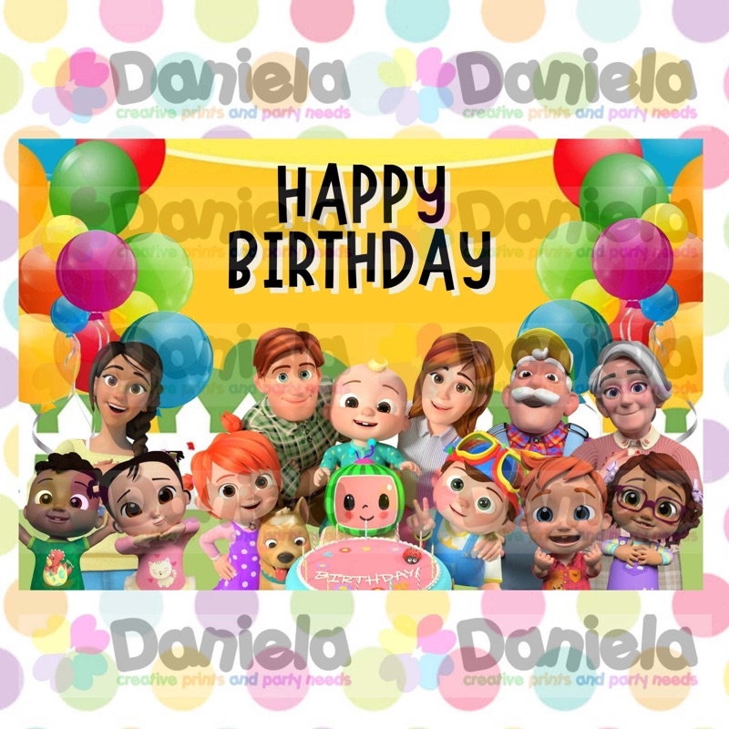 JJ Theme Birthday Party Decoration Backdrop Poster Tarpaulin | Shopee ...