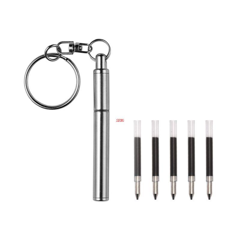 seng Portable Key Ring Stainless Steel Telescopic Pen Telescoping ...