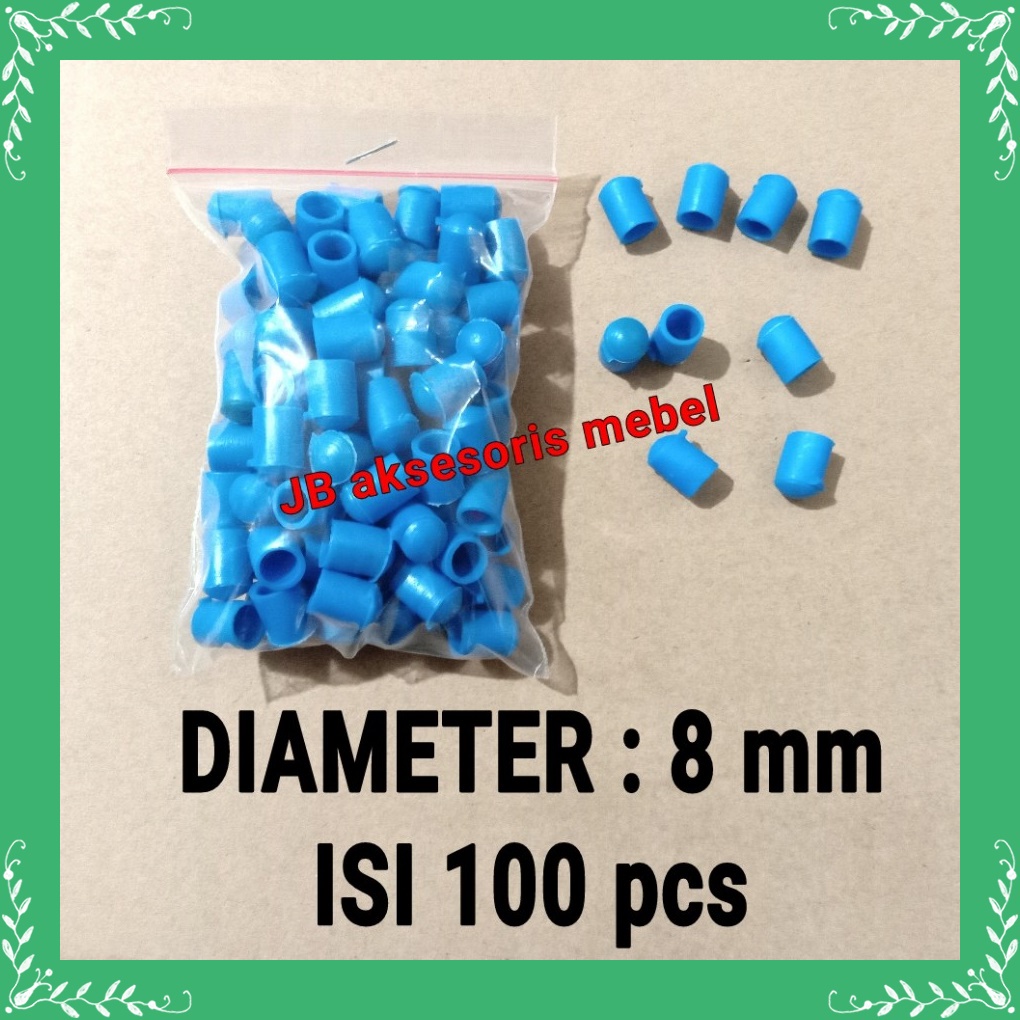 Rubber Close Round Pipe 8 mm Contents 100pcs Blue / COP Rubber Rack 8mm ...