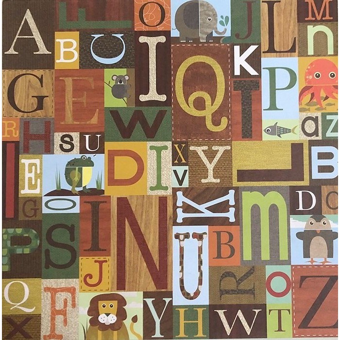 K&Company 12 x 12 Paper Craft- Actopus To Zelephant Alphabet (5 pcs ...