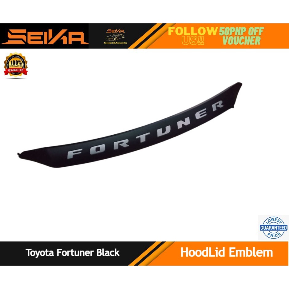 Toyota Fortuner Hood Lid / Hood lip Trim cover with Emblem ( 2016-2023 ...