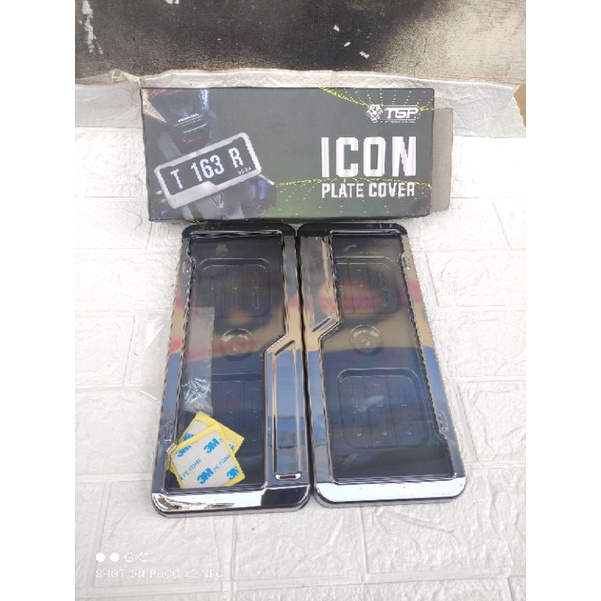 Tgp black crome Icon Number Plate Holder | Shopee Philippines