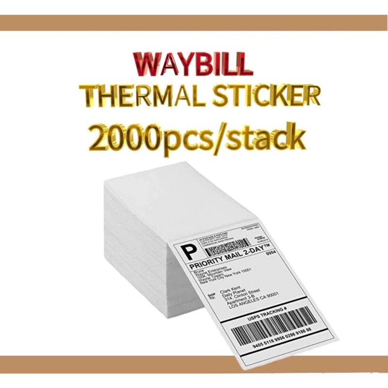 wkp_mall_668 A6 waybill thermal sticker big stack | Shopee Philippines