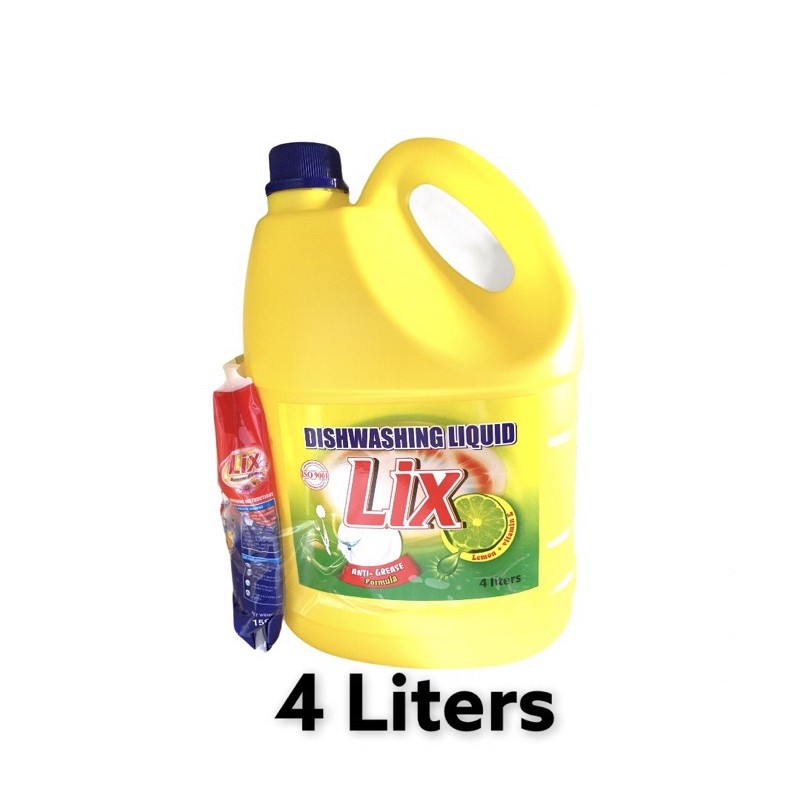 LIX DISWASHING LIQUID 4L with Free 150g Detergent | Shopee Philippines