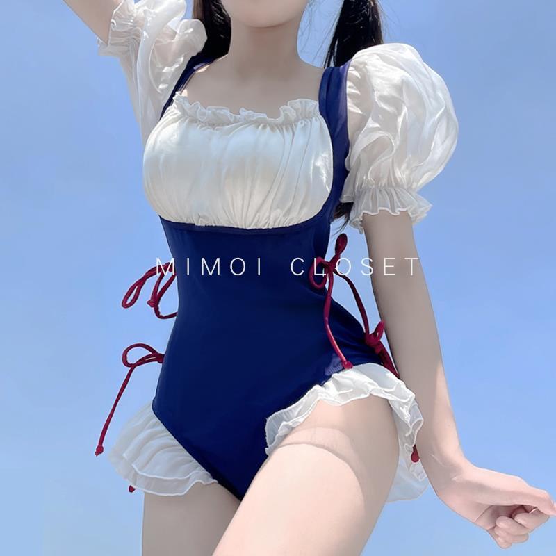 Mimoi New Style Snow White Pure Desire Japanese Cute Maid lolita Girl One-Piece Swimsuit Female ...