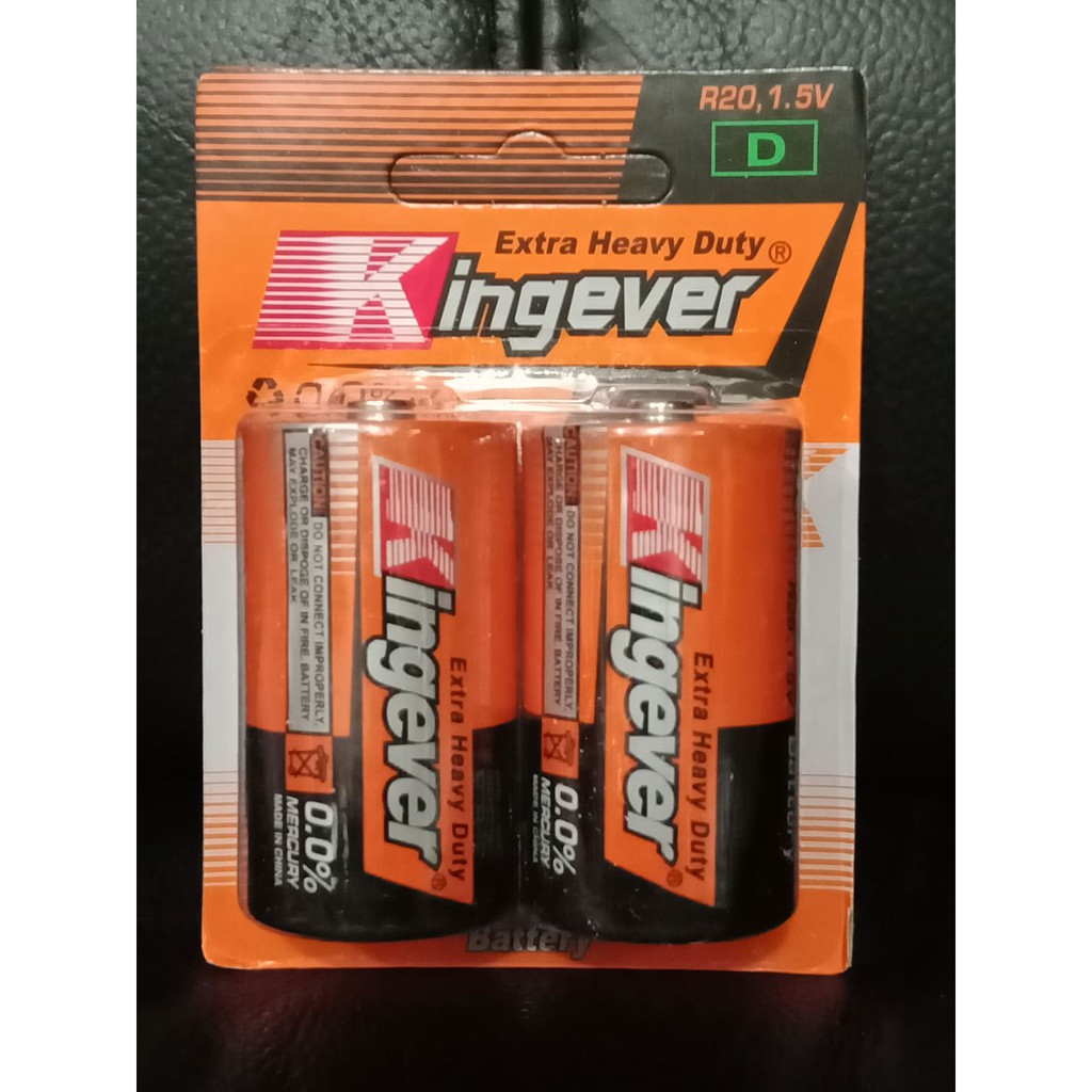Heavy Duty Kingever Battery R20 D Dry Cell 2 pcs | Shopee Philippines