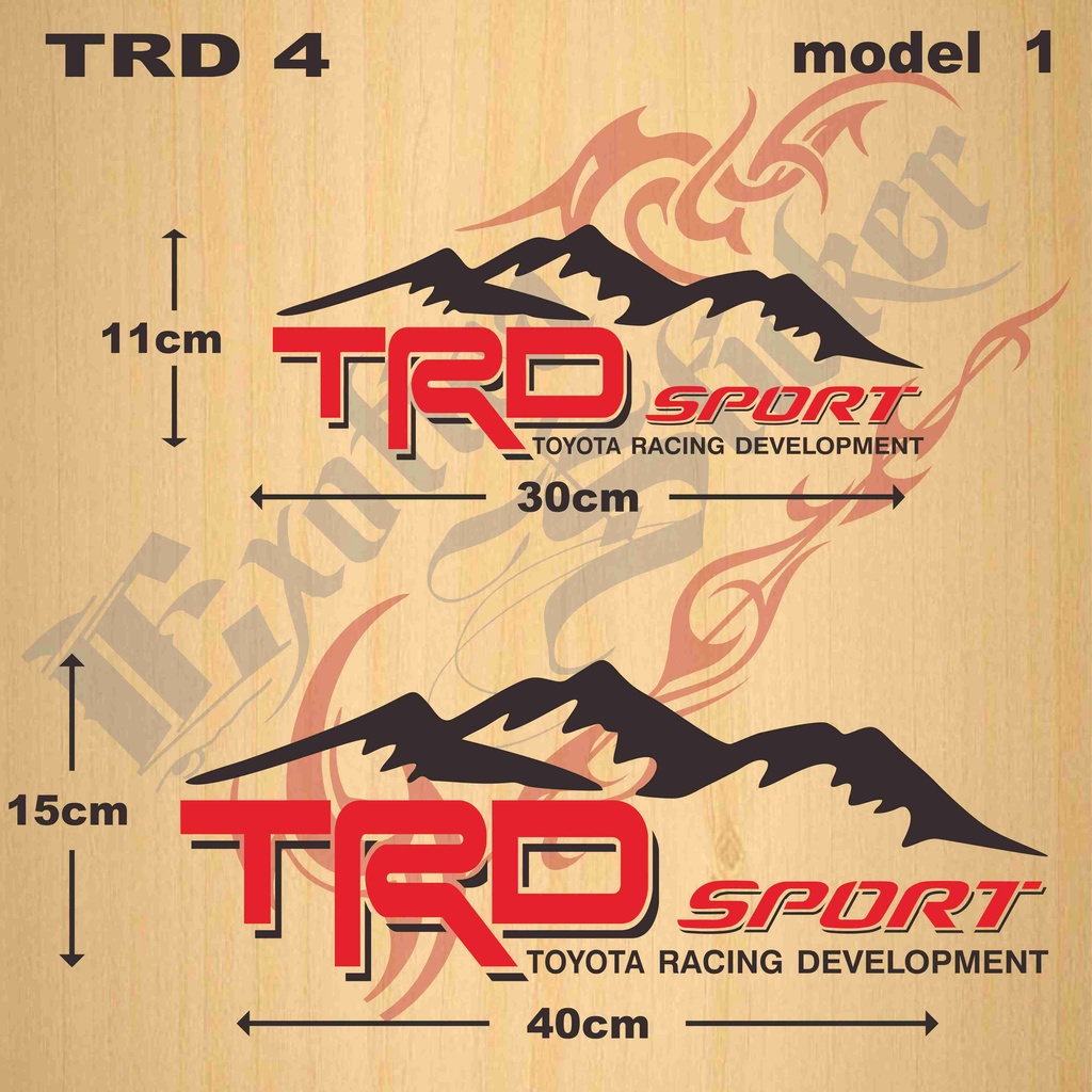 Cutting sticker for Toyota TRD 4 car | Shopee Philippines