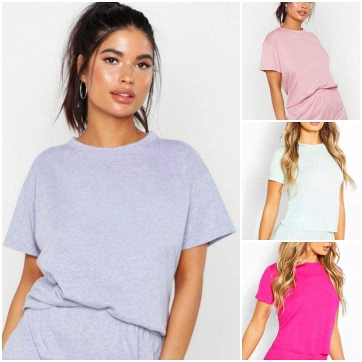 KPEC Plain Cotton T-shirt and Shorts Set Terno - T10 Coordinates ...