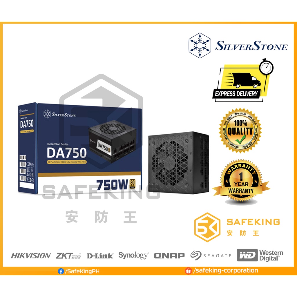 SST-DA750-G 80 PLUS Gold 750W fully modular ATX power supply | Shopee ...