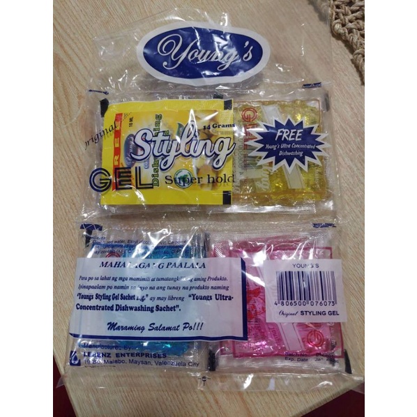 12pcs YOUNG'S Styling Gel For men And woman 14grams | Shopee Philippines
