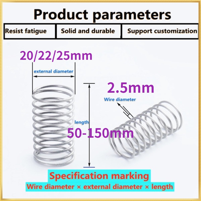 Wire diameter 2.5mm pressure spring outer diameter 20mm 22mm 25mm ...