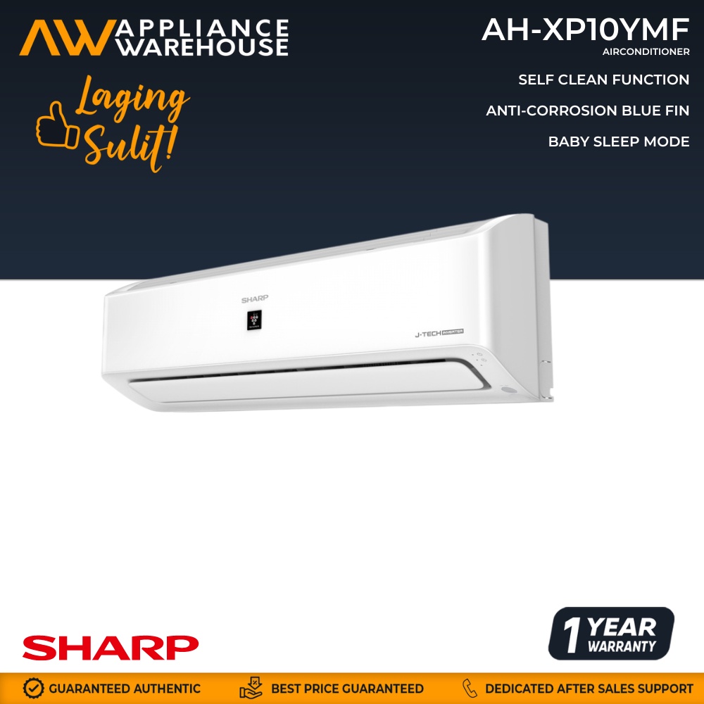 Sharp AH-XP10YMF/AU-X10YMF 1.0 HP J-Tech Inverter Split Type Air ...