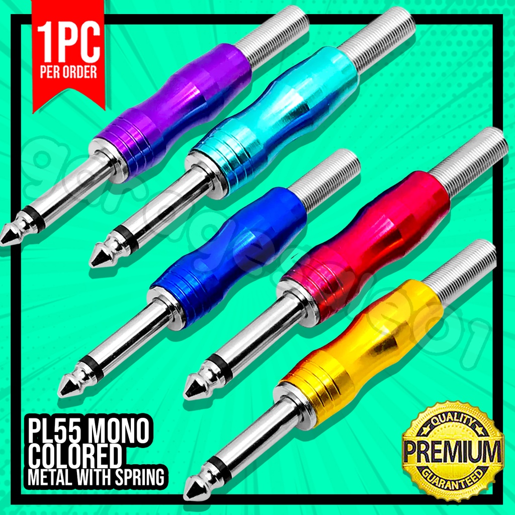 Premium Male PL 6.35mm 1/4" Mono Plug Wire Cable Connector Adapter ...